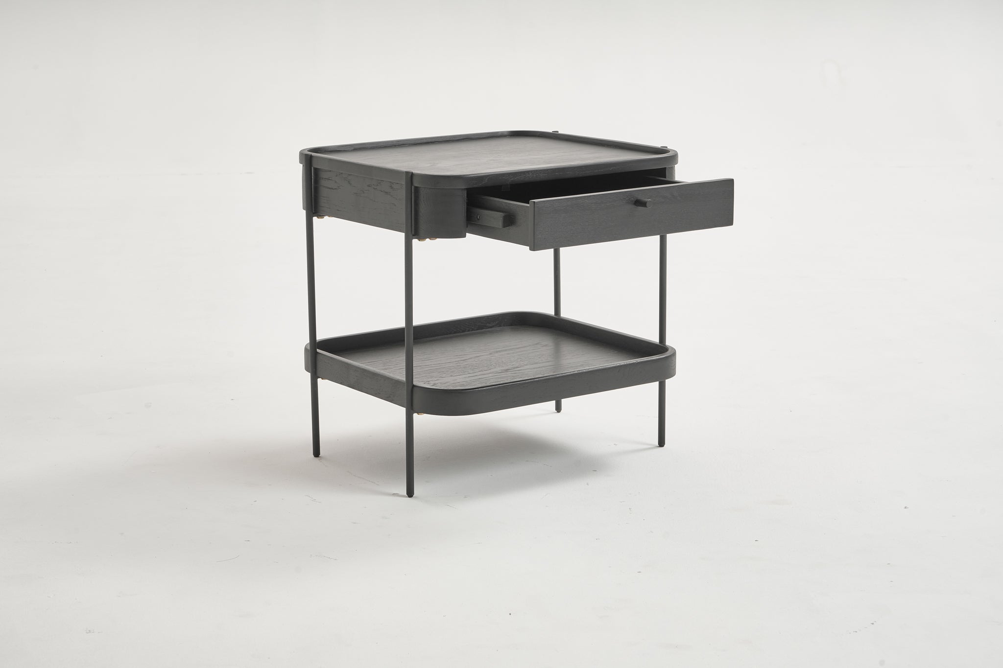 Humla Side Table With Storage - Black Oak – SOBU