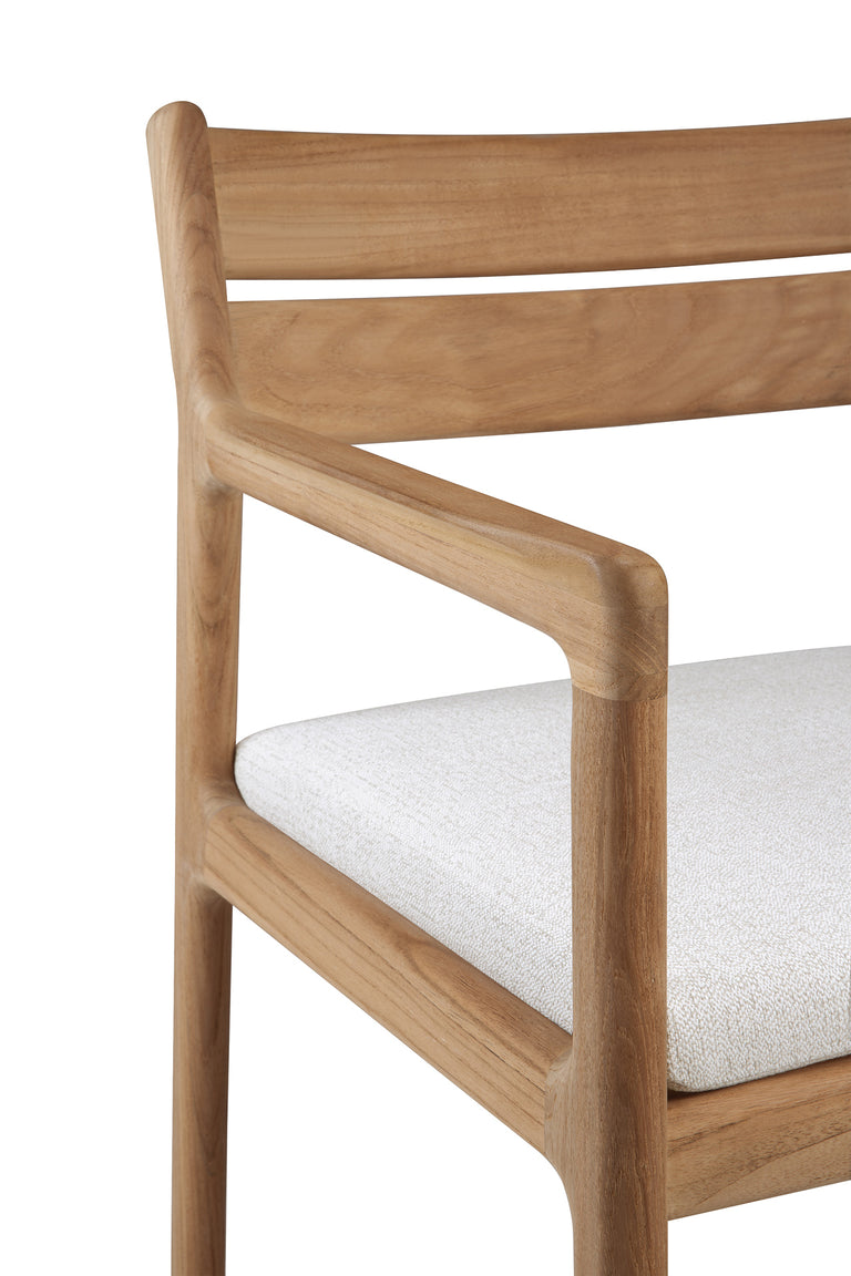 Jack Outdoor Dining Chair - Teak (with armrest) – SOBU