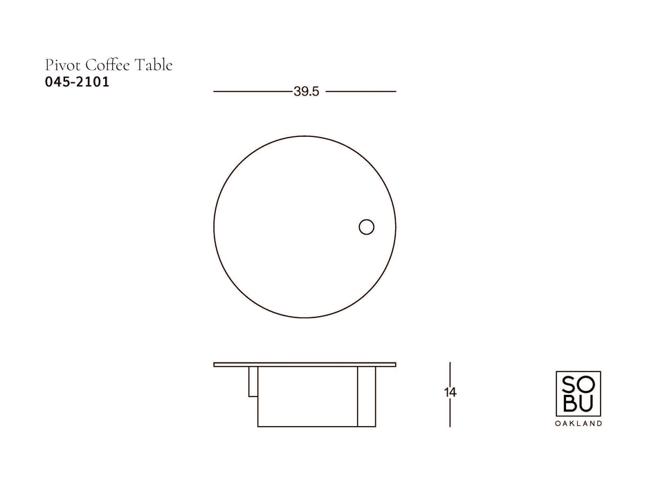 Pivot Coffee Table | Round - Wood & Stone – SOBU