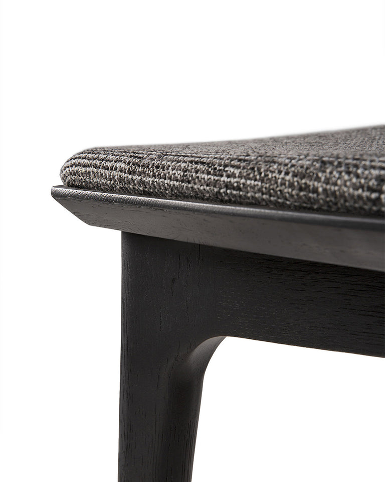 Bok Dining Chair - Black Oak with Grey Fabric – SOBU