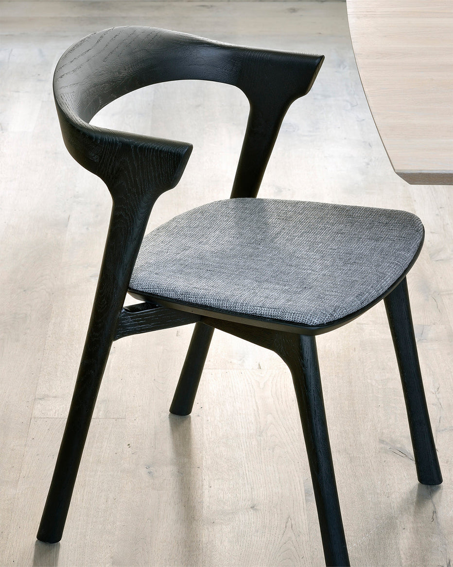 Bok Dining Chair - Black Oak with Grey Fabric – SOBU