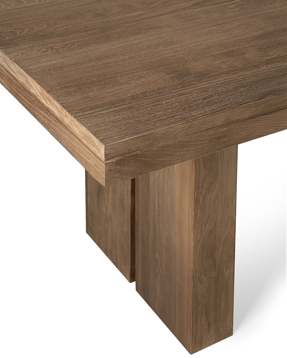 Double Extendable Dining Table - Natural Teak – SOBU