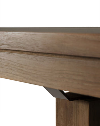 Double Extendable Dining Table - Natural Teak – SOBU