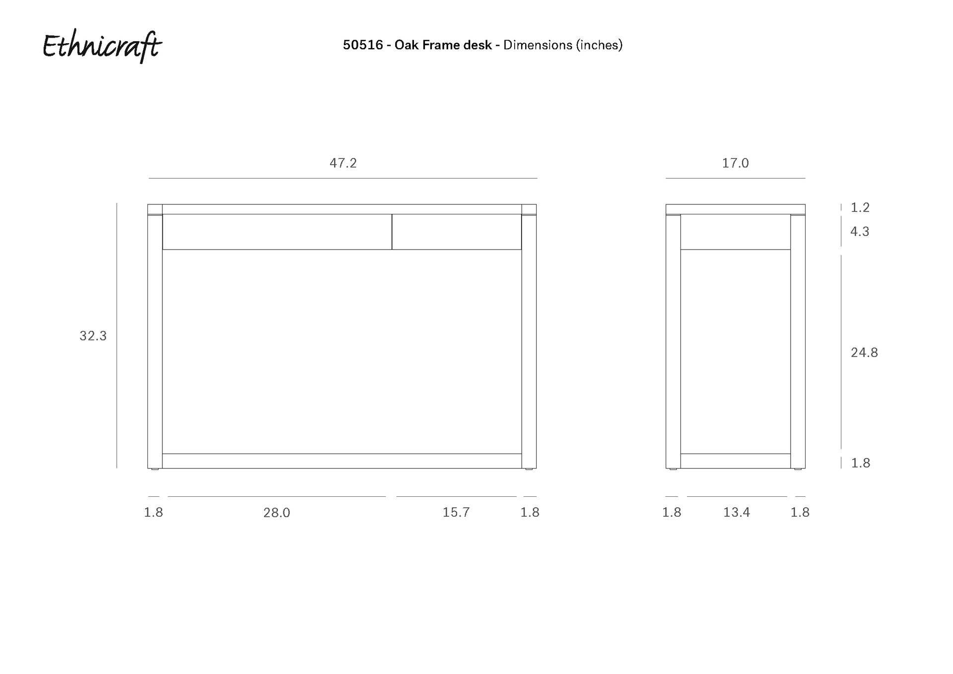 Frame Desk - Oak – SOBU