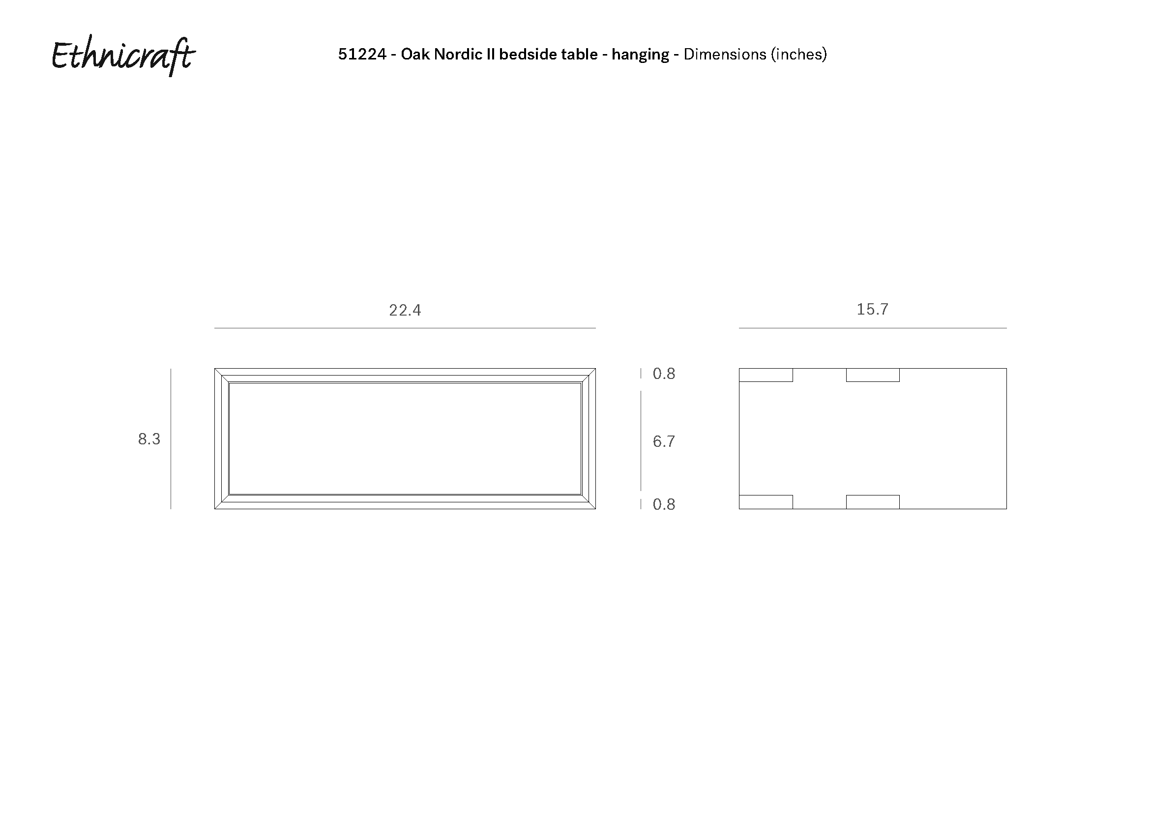 Nordic II Hanging Bedside Table – SOBU