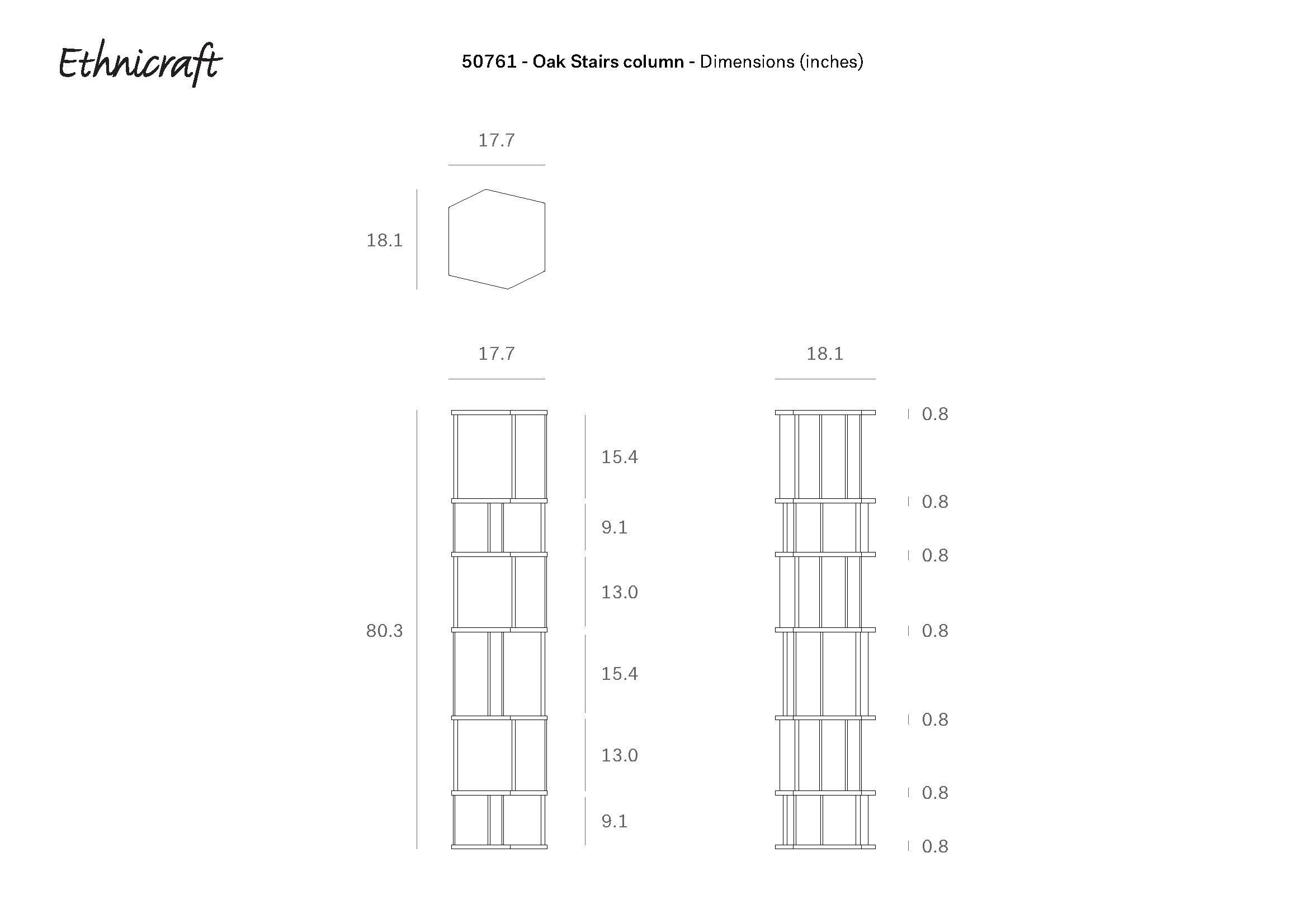 Stairs Column - Oak – SOBU