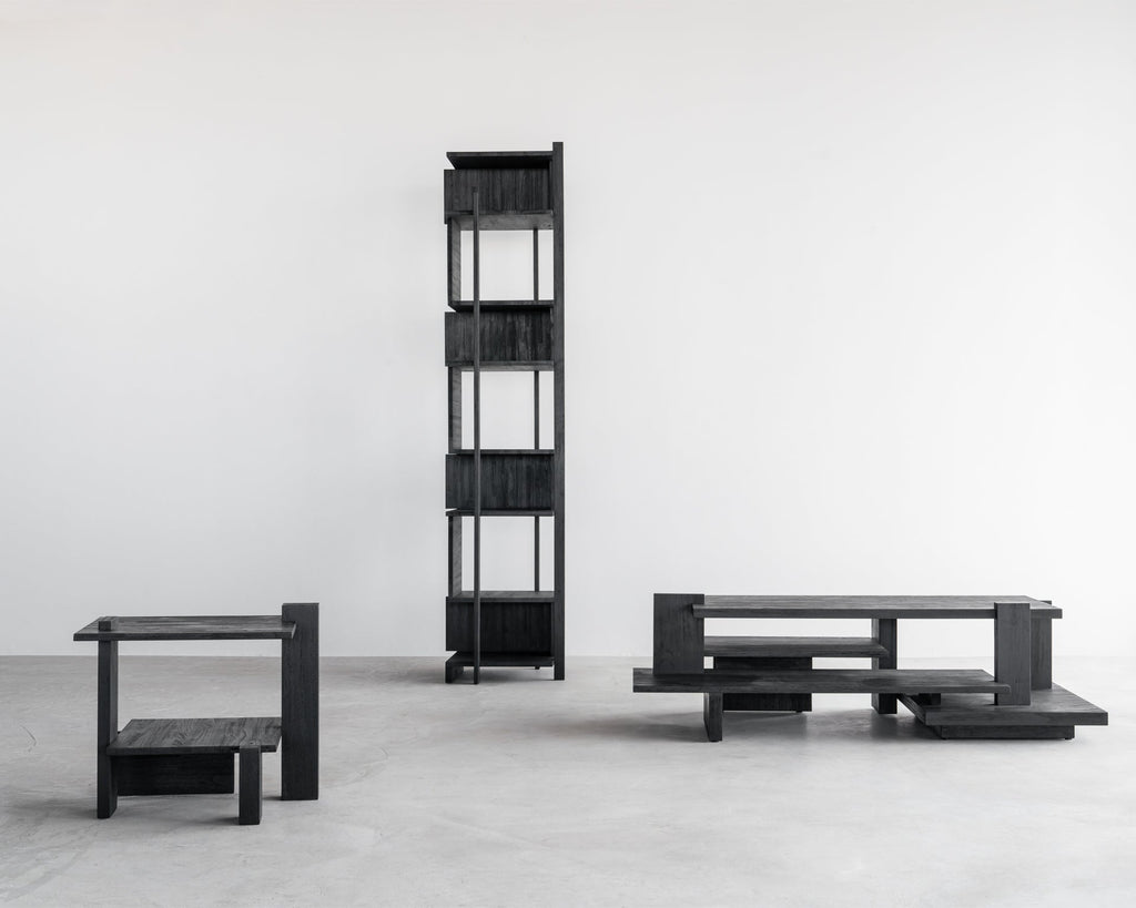 Teak Abstract Side Table – SOBU